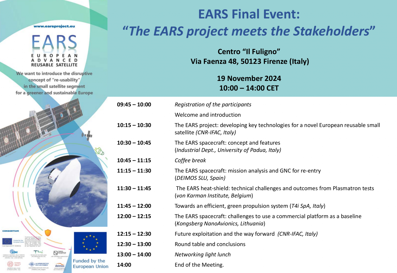 Ears project – European Advance Reusable Satellite